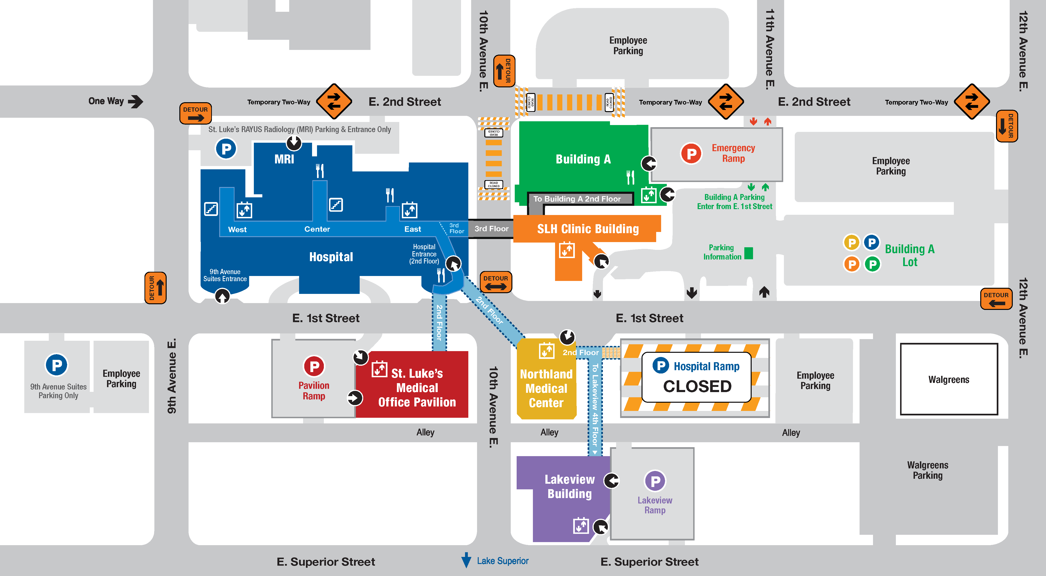 Parking & Directions Information | St. Luke's, Duluth, MN