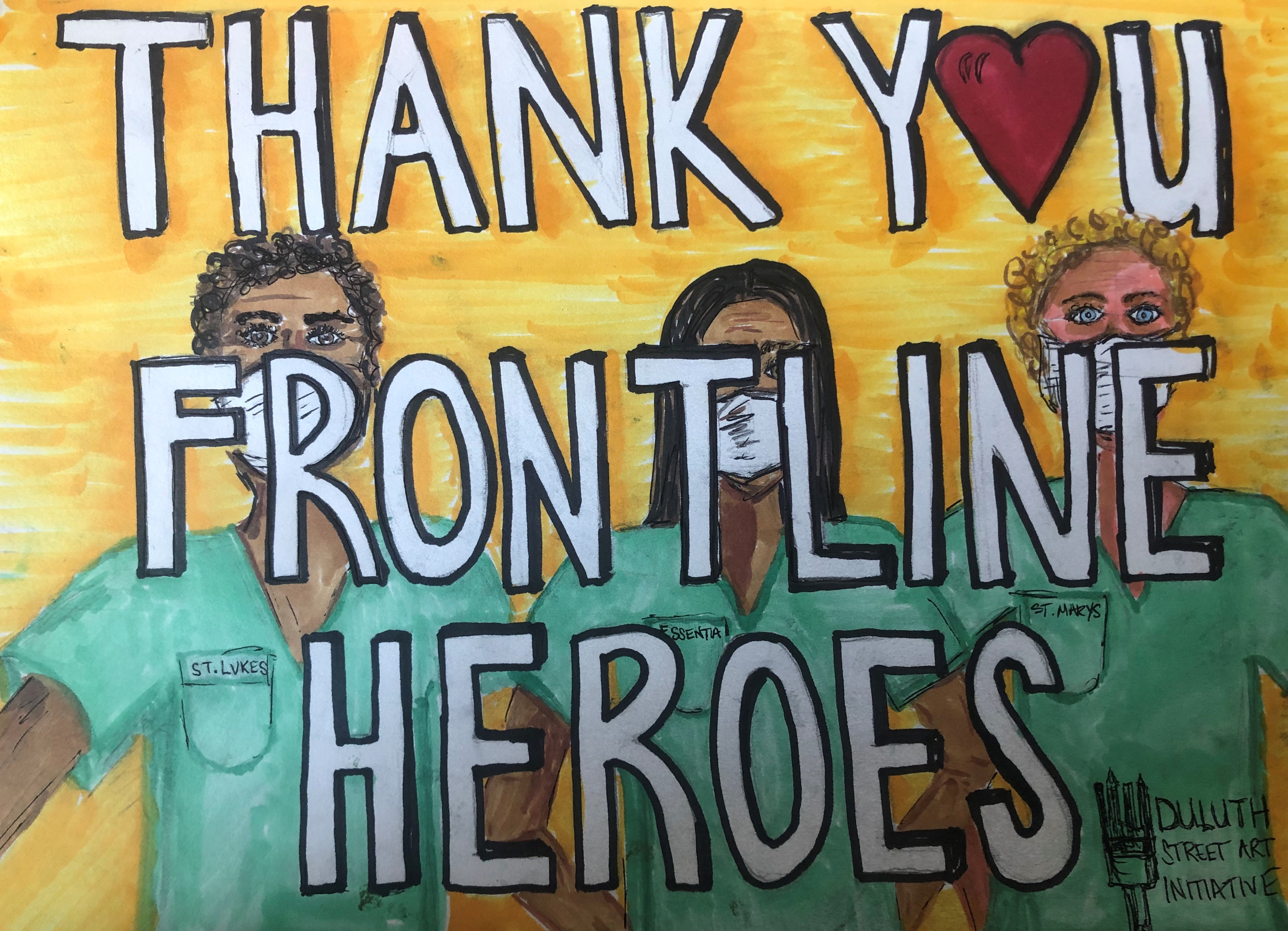 Duluth Street Art Initiative to Pay Tribute to Frontline Heroes at St ... Duluth Street Art Initiative to Pay Tribute to Frontline Heroes at St ...